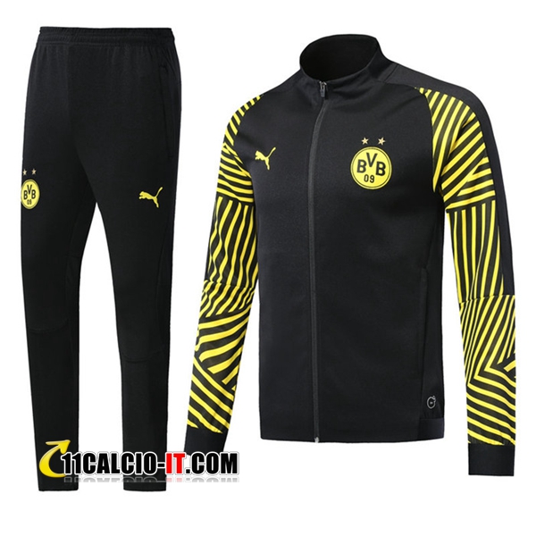Nuova Tuta Calcio - Giacca Dortmund BVB Nero/Giallo 2018/19 | Tailandia