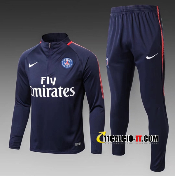 Nuove Tute Allenamento PSG Bambino Blu navy 2017/18 | originali