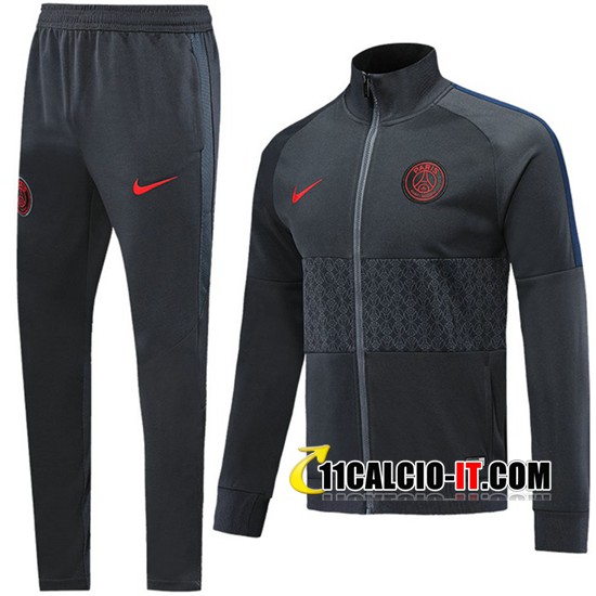 Nuove Tuta Calcio - Giacca PSG Grigio Scuro 2019/20 | Tailandia