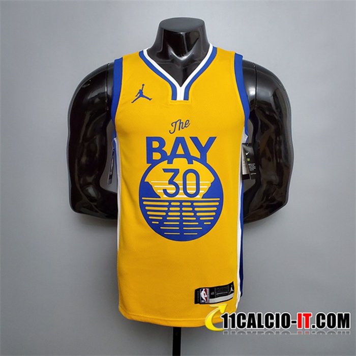 Numeri Nuova Maglia Golden State Warriors (Curry #30) Giallo