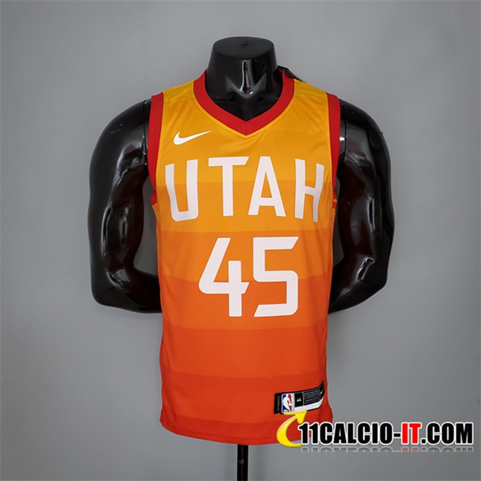 Collezione Maglia Utah Jazz (Mitchell #45) 2019 Rainbow Gradient Arancia