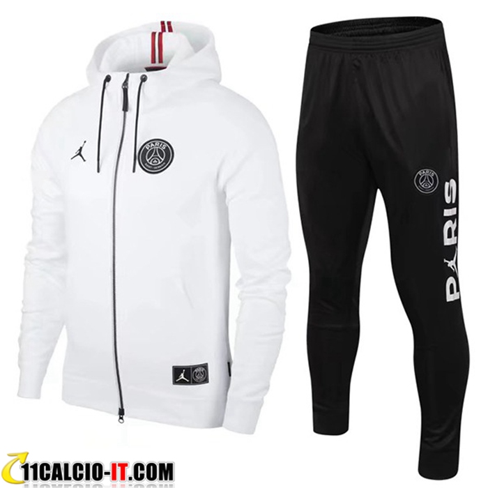 Nuove Insieme Giacca A Vento Con Cappuccio Jordan PSG Bianco 2022/2023