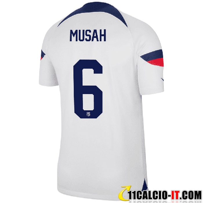 Personalizzazione Maglia Nazionale USA (MUSAH #6) 2022/2023 Prima