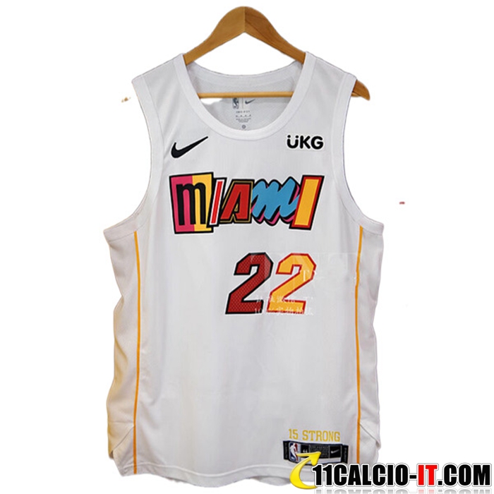 Negozio Maglia Miami Heat (BUTLER #22) 2022/23 Bianco