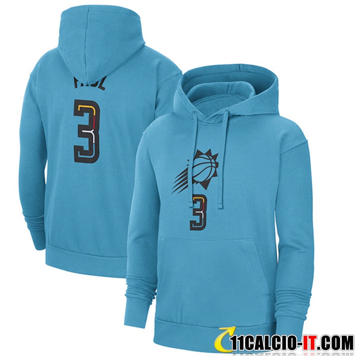 Crea La Tua Felpa Allenamento Cappuccio Phoenix Suns Azzurro 2023