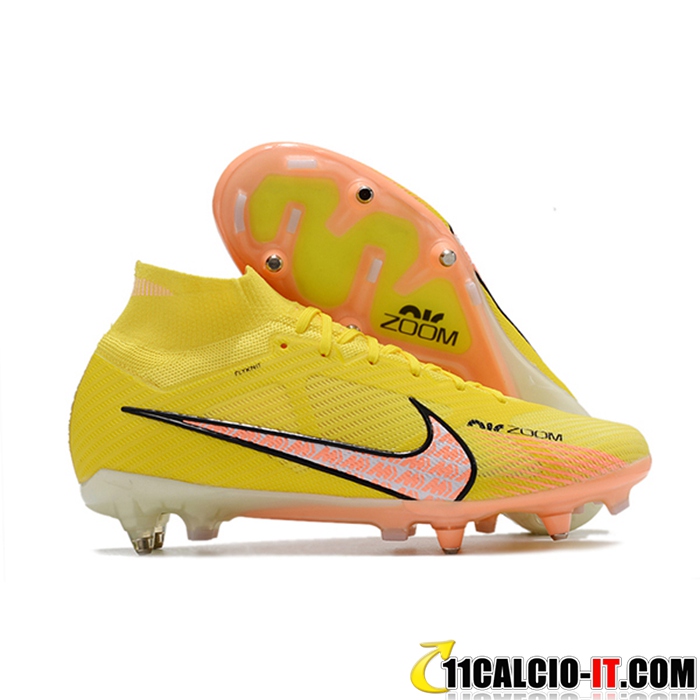 Nuova Nike Scarpe Da Calcio Air Zoom Mercurial Superfly IX Elite SG Giallo