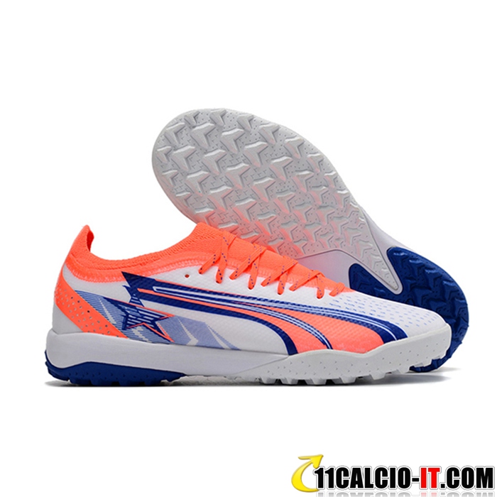 Ingrosso Puma Scarpe Da Calcio Ultra Ultimate TF Bianco/Rosso/Arancia/Blu