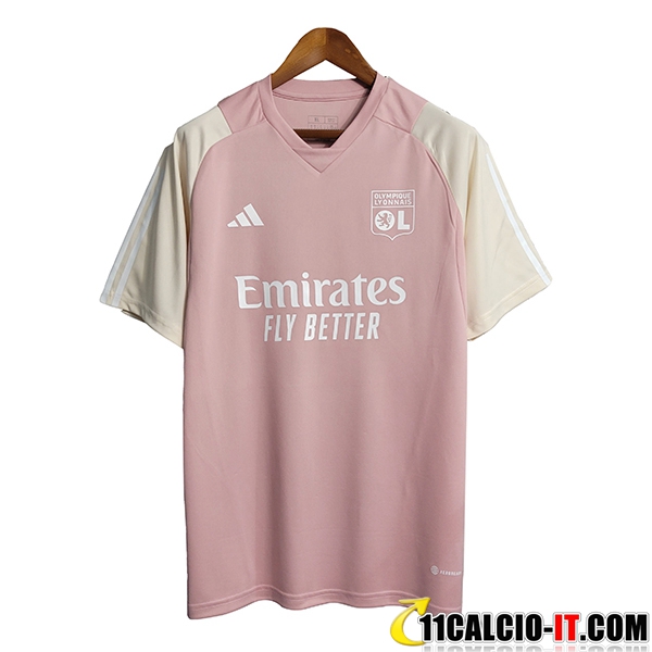 Imitazioni T Shirt Allenamento Lione Rosa 2023/2024