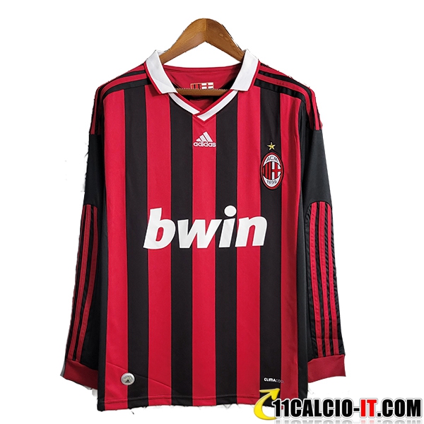 Personalizza Maglie Calcio AC Milan Prima Manica Lunga 2009/2010