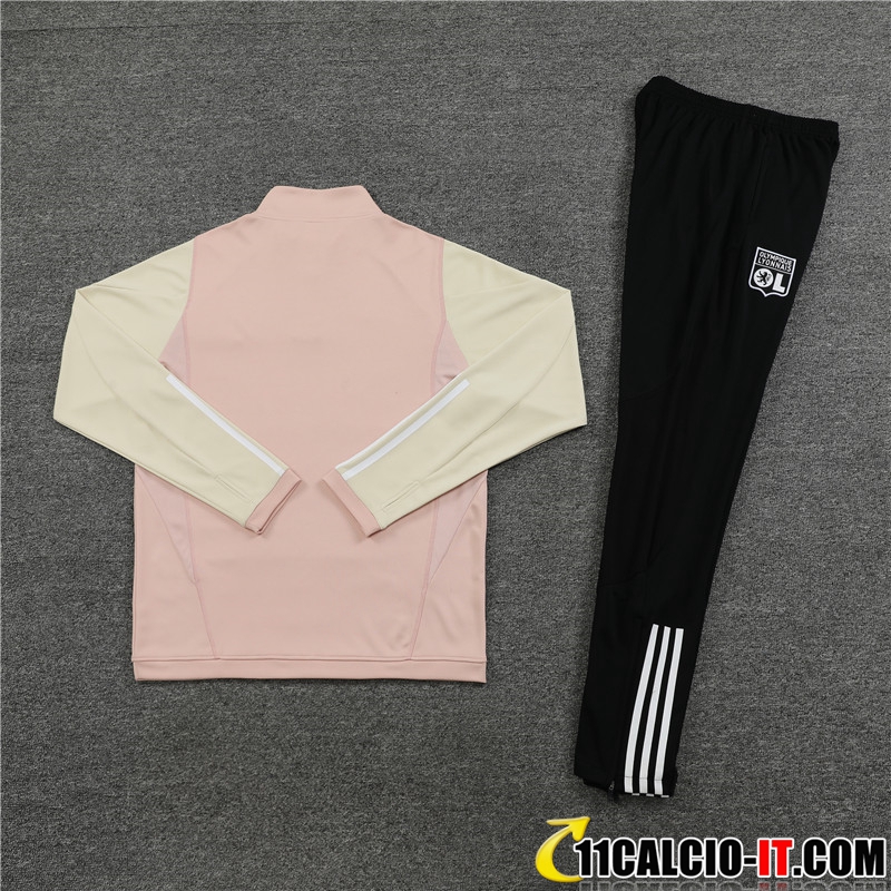 Nuove Insieme Tuta Calcio Lione Rosa 2023/2024