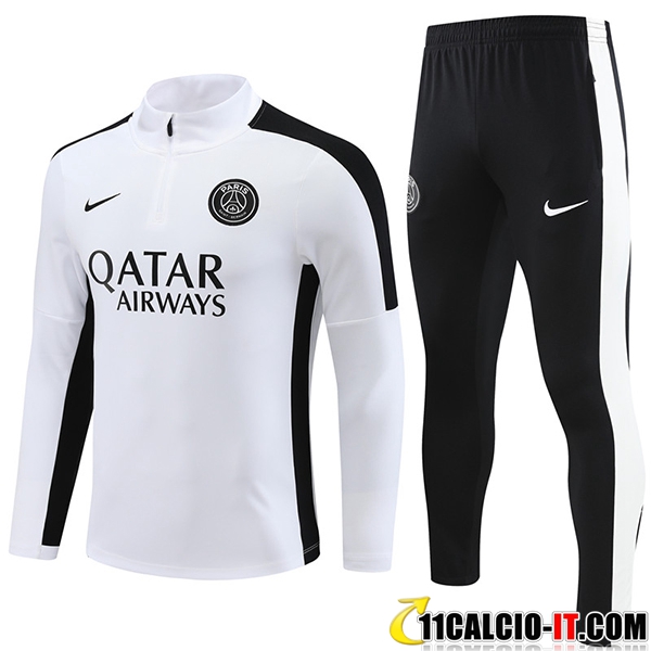 Negozio Insieme Tuta Calcio PSG Bianco 2023/2024