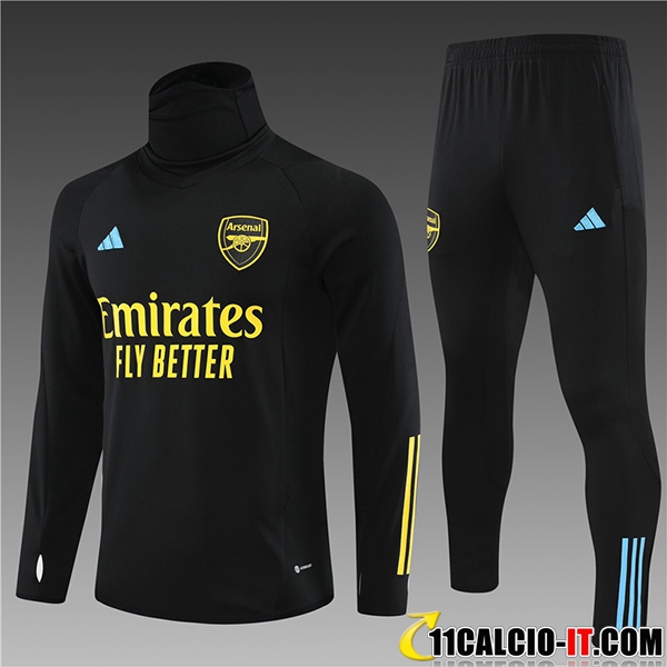 Dove Comprare Insieme Tuta Calcio Arsenal Bambino High Collar Nero 2023 ...