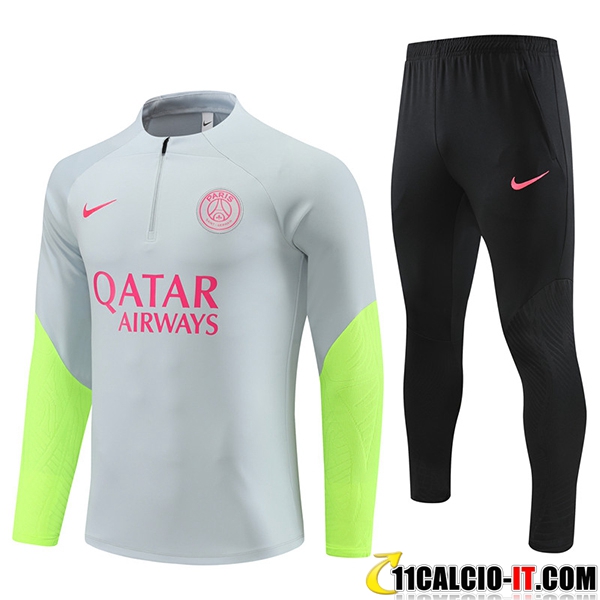 La Nuova Insieme Tuta Calcio PSG Grigio Chiaro 2023/2024