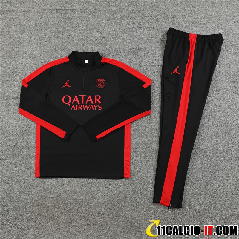 Personalizzare Insieme Tuta Calcio PSG Nero 2023/2024 -02