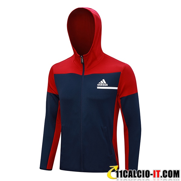 Personalizzare Giacca Con Cappuccio Adidas Blu/Rosso 2023/2024