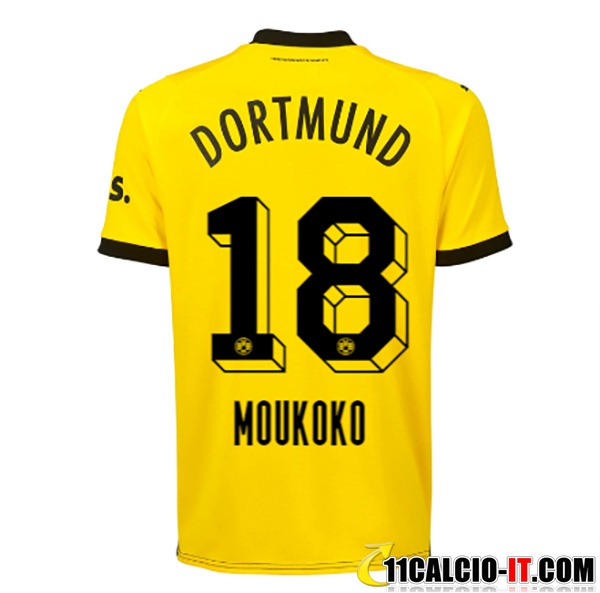 Le Nuove Maglie Calcio Dortmund BVB (MOUKOKO #18) 2023/2024 Prima