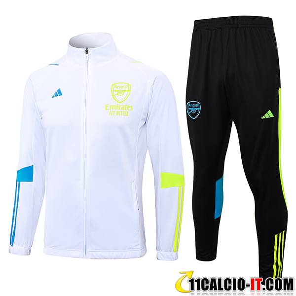 Siti Per Insieme Tuta Calcio - Giacca Arsenal Bianco 2023/2024