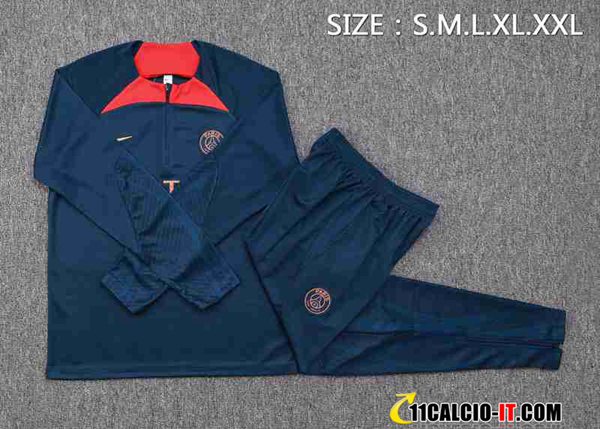 Outlet Insieme Tuta Calcio PSG blu navy 2023/2024 -03