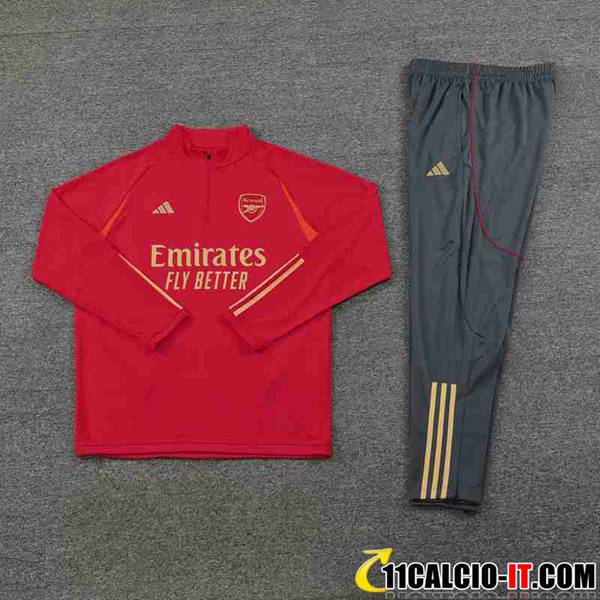 Collezione Insieme Tuta Calcio Arsenal Rosso 2023/2024 -03