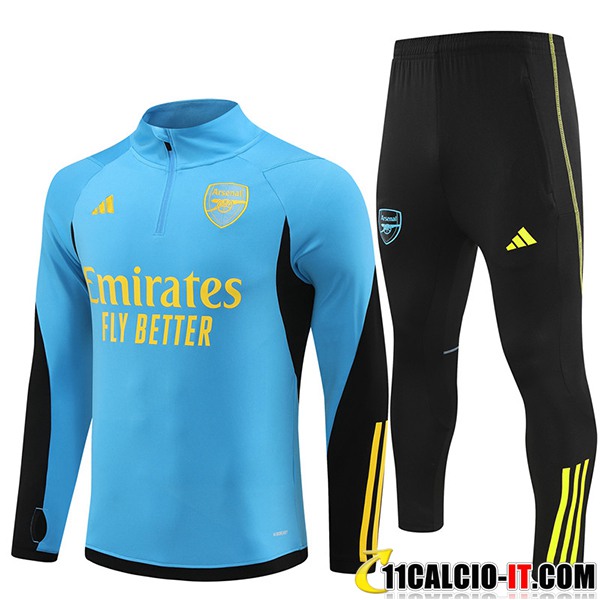 Offerte Insieme Tuta Calcio Arsenal Blu/Nero/Verde 2024/2025