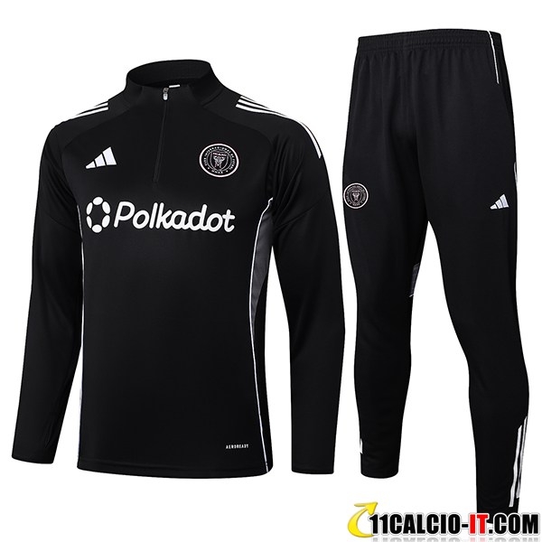 Offerta Insieme Tuta Calcio Inter Miami CF Nero/Grigio 2025/2026